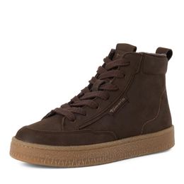 Tamaris Damen Schn&uuml;rboots Plateauboots, Herbstboots mit seitlichem Label braun 42