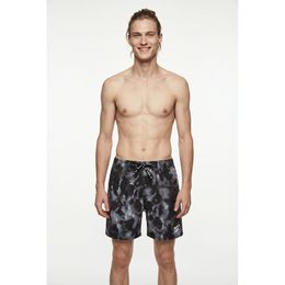 Reebok Herren Badeshorts &raquo;Milan&laquo; 1 Stk. mit Kordelzug und elastischem Bund, Tie-Dye-Look, schnell trocknend schwarz M, N-Gr