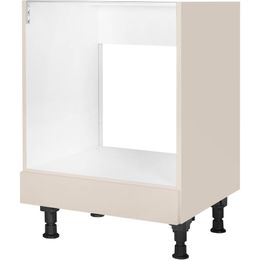 Nobilia Herdumbauschrank &raquo;"MIAMI", vormontiert, mit h&ouml;henverstellbaren Sockelf&uuml;&szlig;en,&laquo; mit Backofenschublade, Breite 60 cm Sand, B/H/T: 60cm x 87cm x 
