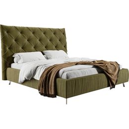 Home Affaire Polsterbett &raquo;Elloree, in 4 Breiten, hinten mit Originalstoff bezogen, auch in Leder&laquo; Kopfteilh&ouml;he 143cm, belastbar bis 280 kg, auch in 