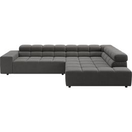Home Affaire Ecksofa &raquo;Ancona, Ecksofa, incl. Kopfteilverstellung, Breite 319 cm, L-Form&laquo; wahlweise elektrische Sitztiefenverstellung 100% Polyester B/