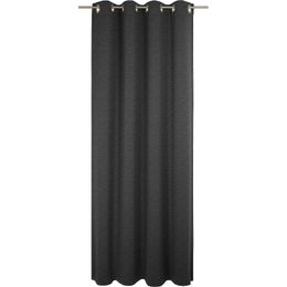 WIRTH Vorhang &raquo;Trondheim B&laquo; &Ouml;sen 1 Stk. tlg. schwarz Chenille, Polyacryl 295cm, &Ouml;sen, 132cm