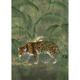 SUPERFRESCO EASY Fototapete &raquo;Leopard&laquo; botanisch 280x200cm bunt Vlies B/L: 2m x 2,8m