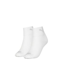 Puma Herren Puma Kurzsocken &raquo;Puma WOMEN QUARTER 2P&laquo; 2 Paar, atmungsaktives Mesh zur Bel&uuml;ftung, um k&uuml;hl und trocken zu bleiben wei&szlig; 35-38