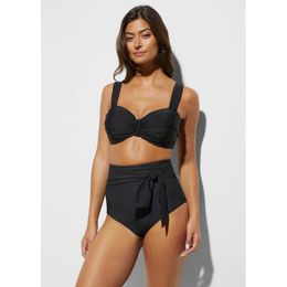 bonprix Damen bonprix Bikini-Hose Strong Shape aus formgebendem Material, mit Bindeschleife schwarz 40, N-Gr