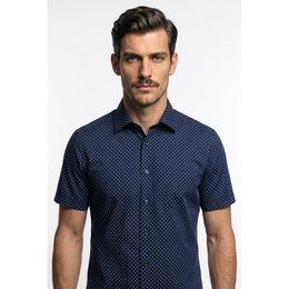 OLYMP Herren OLYMP Kurzarmhemd &raquo;Luxor&laquo; Businesshemd, modern fit, New-Kentkragen blau 41, N-Gr
