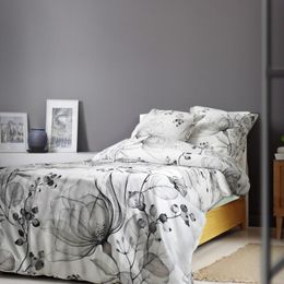 Fleuresse Bettw&auml;sche &raquo;Bed Art S&laquo; 2 Stk. Mako Satin 100% Baumwolle mit Rei&szlig;verschluss silber Mako-Satin, Obermaterial: 100% Baumwolle B/L: 155cm x 