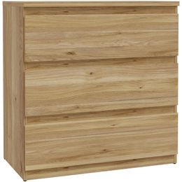 FORTE Kommode &raquo;EDMORE&laquo; Kommode, Breite ca. 78 cm braun B/H/T: 77,2cm x 79,8cm x 42,2cm, 3 Stk.