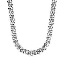 Tom Tailor Damen Tom Tailor Kette ohne Anh&auml;nger silber Edelstahl, L: 45 B: 9mm