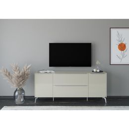 set one by Musterring Lowboard &raquo;Reno&laquo; 1 Stk. tlg. Mit Winkelfu&szlig; in diversen Farben, 78 cm H&ouml;he & Farbauswahl beige Glas, Holzwerkstoff B/H/T: 182cm x 