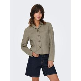 Jacqueline de Yong Jdy Damen JDY Lederimitatjacke &raquo;JDYNICO FAUX SUEDE JACKET OTW SGO NOOS&laquo; Kunstfaser beige L