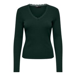 Only Damen Only V-Shirt &raquo;ONLSARA SHARAI L/S V-NECK TOP JRS&laquo; Baumwollmischung, slim fitregular fit M