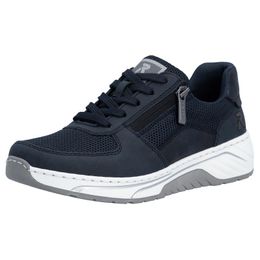 Rieker Damen Sneaker Schn&uuml;rschuh, Halbschuh, Freizeitsneaker mit Rei&szlig;verschluss blau 40