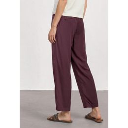Street One Damen Stoffhose "Style Emee"rustic rouge (l&auml;nge 26), Gr. 42, unifarben, Web, Obermaterial: 100% Viskose, Hosen, Sommerhose mit Gummizug im