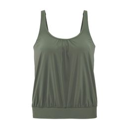 Lascana Damen Lascana Tankini-Top &raquo;Italy&laquo; in Oversize-Form gr&uuml;n 40, N-Gr