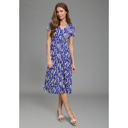 Laura Scott Damen Sommerkleid casual Stil, f&uuml;r entspannte Tage, aus Viskose und Elasthan, Kurzarm blau 38, N-Gr