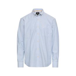 Camel Active Herren Camel Active Streifenhemd Langarm, mit Button-Down-Kragen blau S, N-Gr