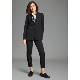 Laura Scott Damen Hosenanzug Set, Blazer + Hose, 2 tlg. tlg. figurbetont als passendes Set schwarz 46, N-Gr