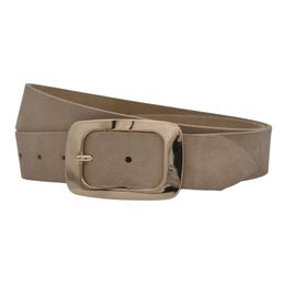 AnnaMatoni Damen Lederg&uuml;rtel "AnnaMatoni Damen Lederg&uuml;rtel in hochwertigem Velour Leder 3,5cm", beige, Gr. 105, 100% Leder, G&uuml;rtel