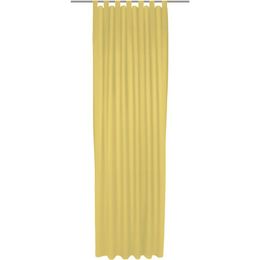 Adam Vorhang &raquo;Uni Collection light&laquo; Schlaufen 1 Stk. tlg. aus 100% Bio-Baumwolle gelb Baumwolle (Bio-Baumwolle) 245cm, Schlaufen, 142cm