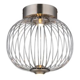 Globo LIGHTING Deckenleuchte &raquo;GALWAY&laquo; LED-Modul 1 Stk. Warmwei&szlig; Deckenlampe Metallst&auml;be 3000K 3 Stufen silber &Oslash; 30cm H: 30cm, 1 Stk.