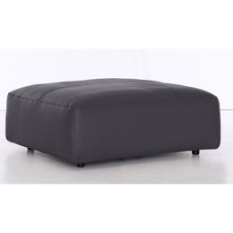 Musterring Hocker &raquo;LUCIA&laquo; schwarz Flachgewebe VALMONT (60% Baumwolle/40% Leinen);Leder PURO, pigmentiertes Leder;Microfaser CRONA (100% Polyester);Flachgewebe 