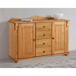 OTTO home Kommode &raquo;Sideboard, Anrichte, mit 3 Schubladen, 2 T&uuml;ren&laquo; aus massiver Kiefer, Breite 130 cm FSC -zertifiziertes Massivholz B/H/T: 130cm x 