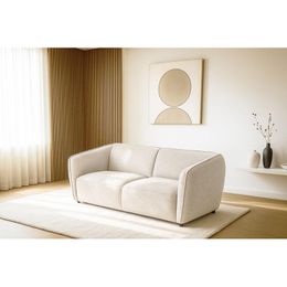Home Affaire 2,5-Sitzer &raquo;OSTRUP, Naturt&ouml;ne, Boucle oder Chenille&laquo; Breite 201 cm, organische Form mit sanften Rundungen wei&szlig; 100% Polyester B/H/T: 