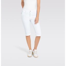 MAC Damen MAC Caprijeans &raquo;Dream-Sum&laquo; Bequemer Sitz mit krempelbarem Saum wei&szlig; 42, N-Gr