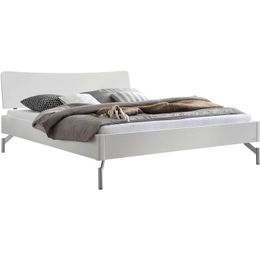 Hasena Holzbett &raquo;Albinia&laquo; Massivholzbett Albinia, Fu&szlig;h&ouml;he 20 cm grau Liegefl&auml;che L&auml;nge B: 200cm x 180cm, Buche, H&ouml;he Bett: 84cm H&ouml;he Fu&szlig;teil: 20cm