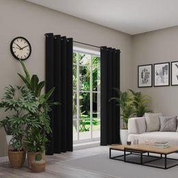 Neutex for you! Verdunkelungsvorhang &raquo;INSULA&laquo; &Ouml;sen 1 Stk. tlg. Uni-Dimout f&uuml;r starke Verdunklung, nach Ma&szlig; schwarz Polyester 185cm, &Ouml;sen, 140cm