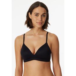 Schiesser Damen Soft-BH &raquo;Invisible Soft&laquo; mit seitlichen St&auml;bchen f&uuml;r guten Halt schwarz 75, Cup B