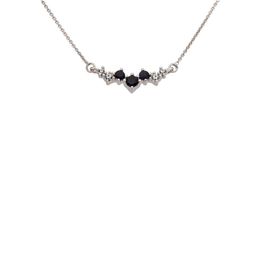 Firetti Damen Kette mit Anh&auml;nger &raquo;Schmuck Geschenk Gold 585 Halsschmuck Halskette Goldkette Ankerkette&laquo; mit Saphir - mit Brillant blau 0,06, Diamanten