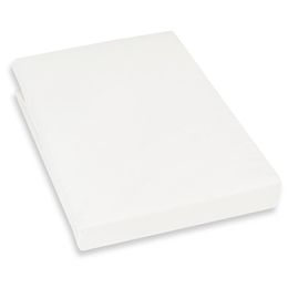 Kayori Spannbettlaken &raquo;Kai&laquo; 100% Baumwolle wei&szlig; Renforc&eacute;, Obermaterial: 100% Baumwolle B/L: 90cm x 200cm, 1 Stk., Renforc&eacute;, 80-90x200 35cm