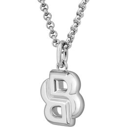 BOSS Damen BOSS Kette mit Anh&auml;nger &raquo;DOUBLE B PETIT&laquo; silber Edelstahl, L: 50,5 B: 2mm