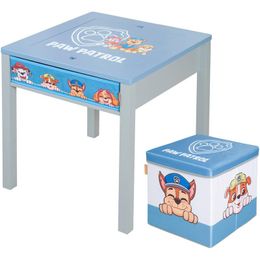 Roba Kindersitzgruppe &raquo;Paw Patrol&laquo; Set, mit Tisch und Sitzhocker blau B/H/T: 55cm x 55cm x 55cm