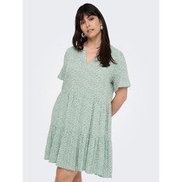Only Carmakoma Damen Only CARMAKOMA Minikleid &raquo;CARZALLY LIFE S/S THEA TUNIC DRESS NOOS&laquo; Sommerkleid gr&uuml;n 48, N-Gr