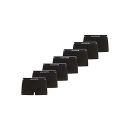 Lacoste Herren Trunk Packung, 7er, mit -Schriftzug am Bund schwarz S