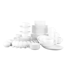 Seltmann Weiden Kombiservice &raquo;Service 84-teilig Rondo/Liane, f&uuml;r bis zu 12 Personen&laquo; inkl. Eierbecher, Zuckerdose, Milchk&auml;nnchen, Sauciere & Servierplatte Porzellan 