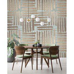 marburg Fototapete &raquo;Estelle&laquo; matt glatt moderne Tapete f&uuml;r Wohnzimmer Schlafzimmer K&uuml;che gr&uuml;n Vlies B/L: 2,12m x 3,4m, Rollen: 1