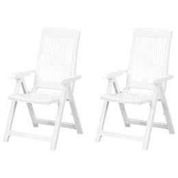 ProGarden Gartensessel &raquo;Tampa&laquo; Set, 2 Stk. tlg. wei&szlig; B/H/T: 44cm x 111cm x 50cm