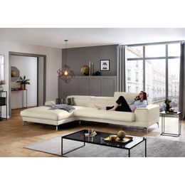 W.Schillig Ecksofa &raquo;piedroo, Designsofa mit tollem Sitzkomfort, elegant und bequem, L-Form&laquo; Kopfteilverstellung, wahlweise mit Sitztiefenverstellung, 