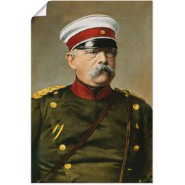 Artland Wandbild &raquo;Otto von Bismarck&laquo; Menschen 1 Stk. tlg. als Leinwandbild, Poster in verschied. Gr&ouml;&szlig;en gr&uuml;n B/H/T: 40cm x 60cm, Poster Menschen Hochformat, 1