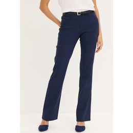 bonprix Damen bonprix Stretch-Hose regular fit, figurbetont blau 42, N-Gr