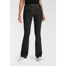 Arizona Damen Bootcut-Jeans hohe Leibh&ouml;he schwarz 20, K + L Gr