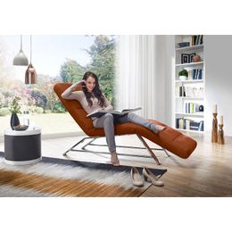 W.Schillig Relaxliege &raquo;daily dreams bequem und elegant, B/T 75/170cm&laquo; Funktionsliege wahlweise mit Motor, Gestell Chrom, Breite 75 cm braun Longlife 