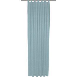 WIRTH Vorhang &raquo;Trondheim B&laquo; Schlaufen 1 Stk. tlg. nach Ma&szlig; blau Polyacryl 365cm, Schlaufen, 132cm