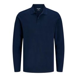 Jack & Jones Jack & Jones Herren Poloshirt &raquo;JJKANE POLO LS&laquo; Baumwollmischung, regular fit blau XL