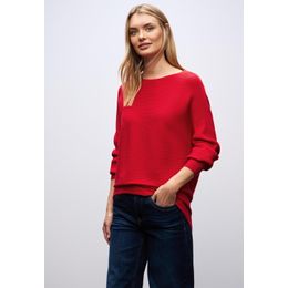 Street One Damen Strickpullover, rot, Gr. 40, unifarben, Strick, Obermaterial: 52% Viskose, 28% Polyester, 20% Polyamid, Pullover, mit feiner