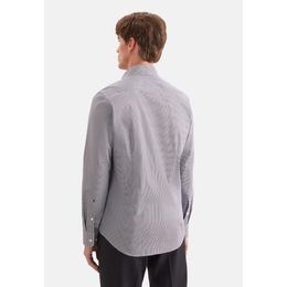 Seidensticker Herren Businesshemd "Schwarze Rose", grau, Gr. 46, bedruckt, 100% Baumwolle, Hemden, Shaped 1/1 Kentkragen Druck